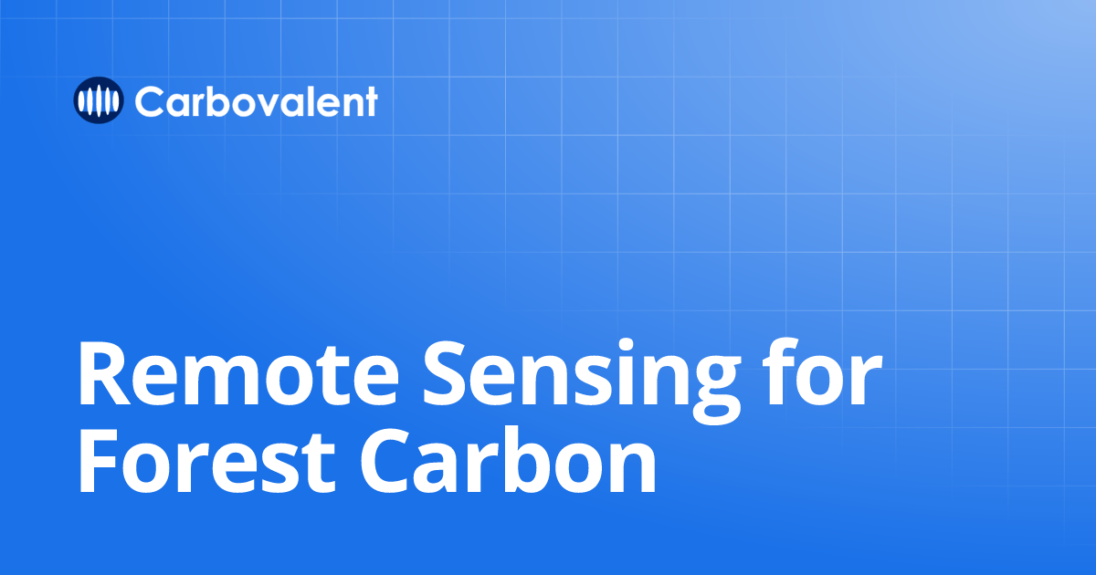 Remote Sensing for Forest Carbon | Carbovalent